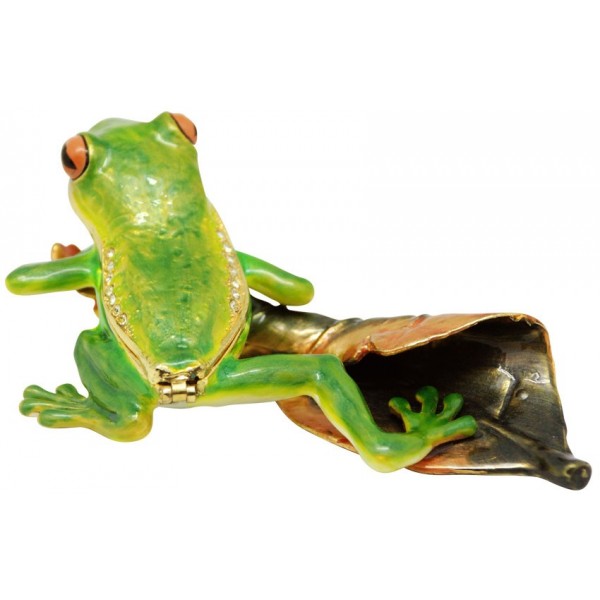 Jeweled Trinket Box | Australian Frog| jewelled trinket collectible