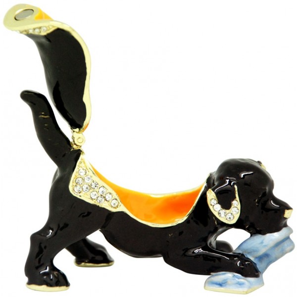 Labrador Pup - BLACK Trinket Box