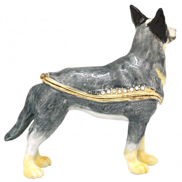 Jeweled Trinket Box | Australian Cattle Dog | jewelled trinket collectible