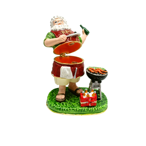 Jeweled Trinket Box | Santa's BBQ jewelled trinket collectible