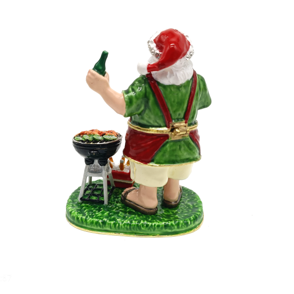 Jeweled Trinket Box | Santa's BBQ jewelled trinket collectible