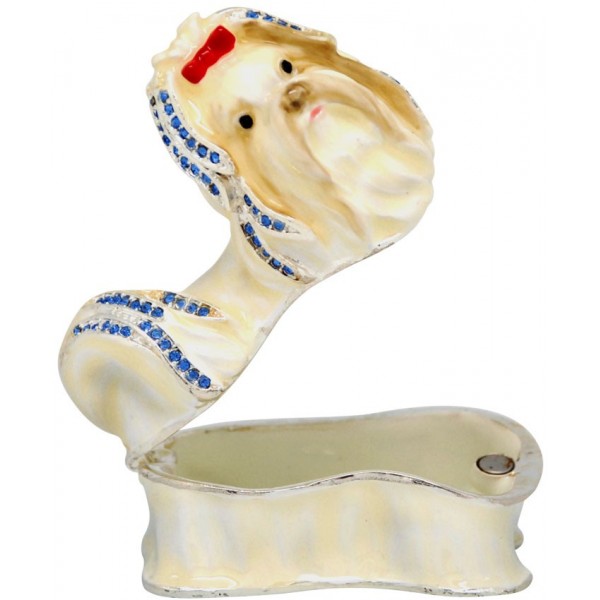 Jeweled Trinket Box | Shih Tzu Dog | jewelled trinket collectible